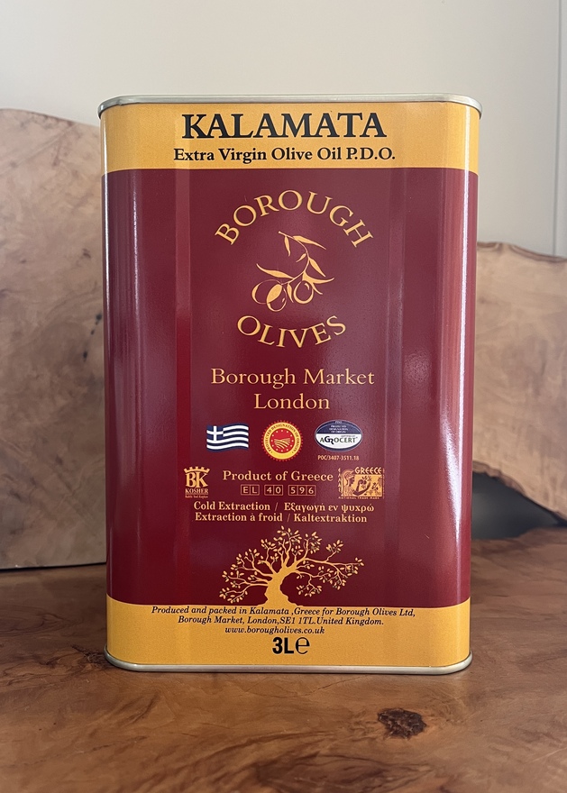 Kalamata Extra Virgin Olive Oil | 3 Litre Tin - Borough Olives